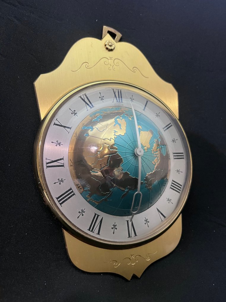 Reloj de pared - Reloj con horas mundiales - Angelus - Art Déco - Latón ...