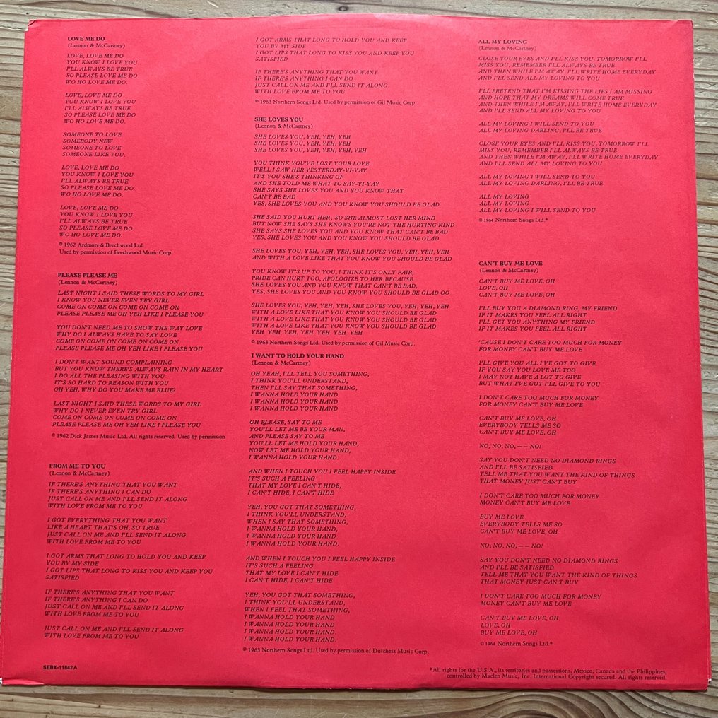 Beatles Beatles 1962 1966 [red And Blue Vinyl Pressing] Usa Pressings