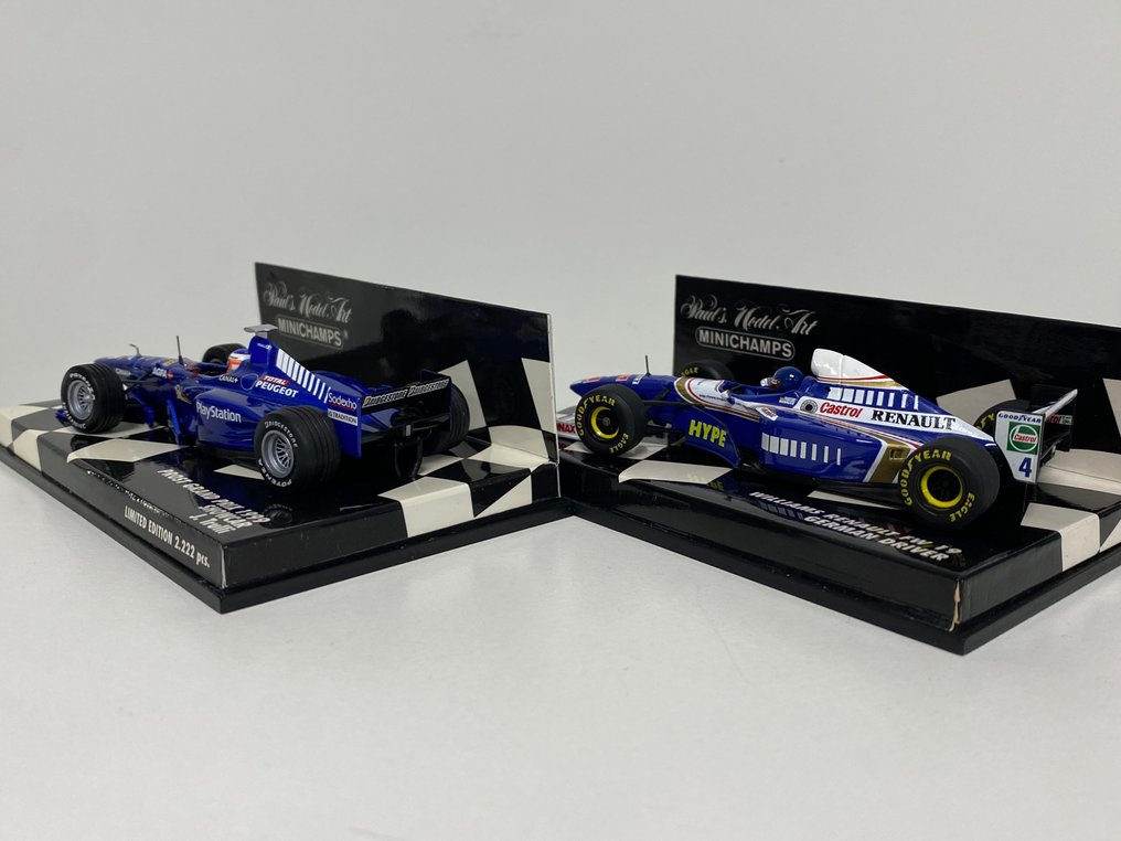MiniChamps 1:43 - 2 - Model car - Prost F1 Grand Prix Showcar #19 1999 - J. Trulli + Williams F1 ...