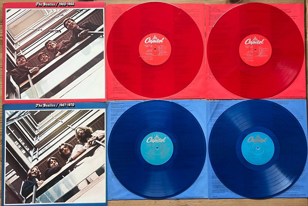 Beatles Beatles 1962 1966 [red And Blue Vinyl Pressing] Usa Pressings