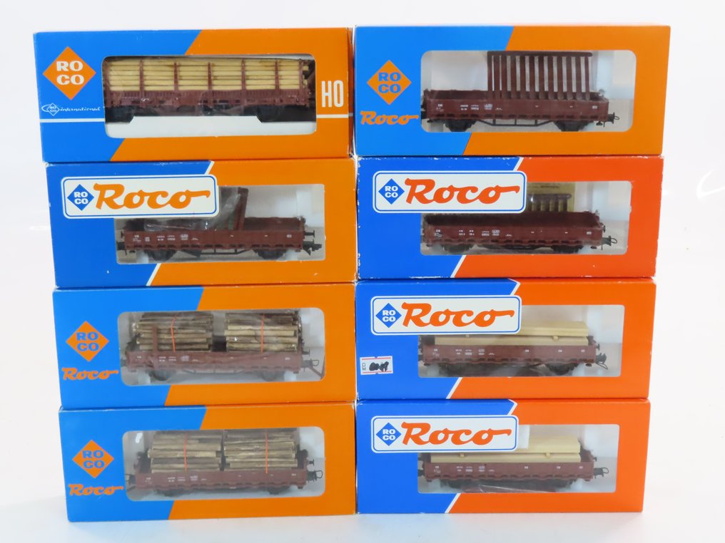 Roco H0 - o.a. 4306S/4378B/46031 - Wagon de marchandises pour trains ...