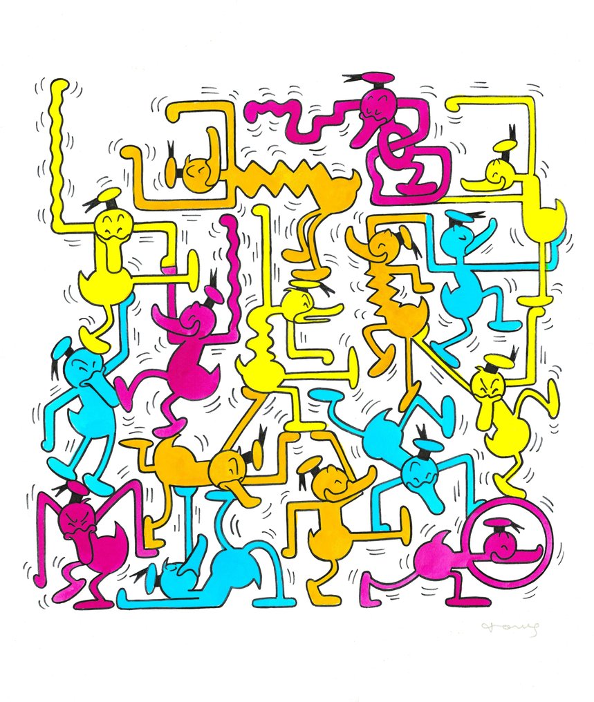 Tony Fernandez - Donald Duck Sailor Inspired By Keith Haring's ...