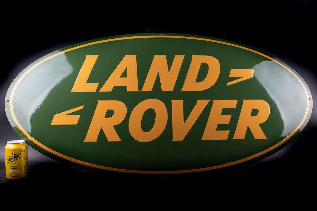Sign - Land Rover - XXL LAND ROVER emblem/logo - gigantic - 1m; enamel ...