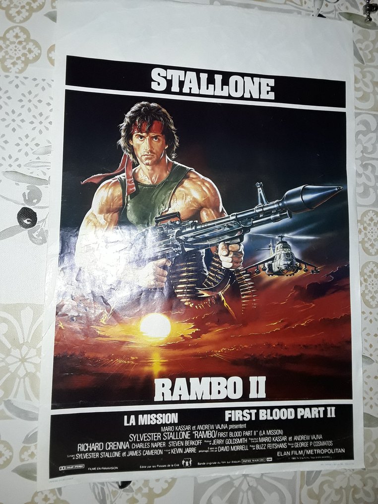 Sylvester Stallone - Rambo 2 Belgian Poster +Rambo 3 German Poster - Rambo 2 1985 Rambo 3 1988 ...