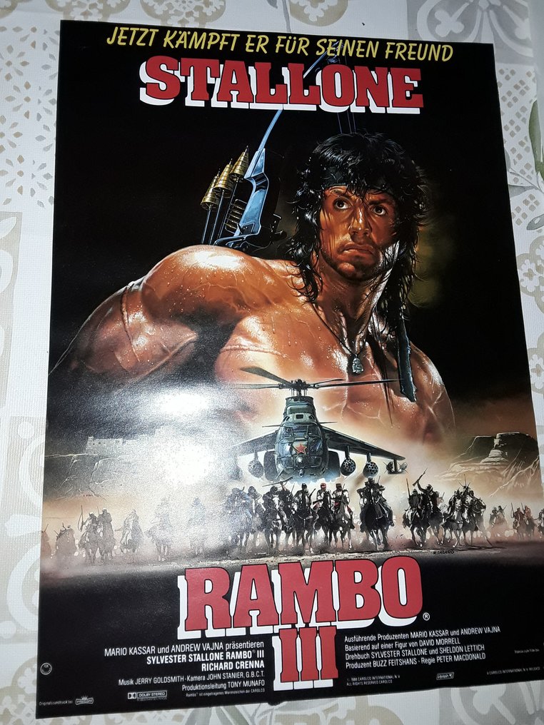 Sylvester Stallone - Rambo 2 Belgian Poster +Rambo 3 German Poster ...