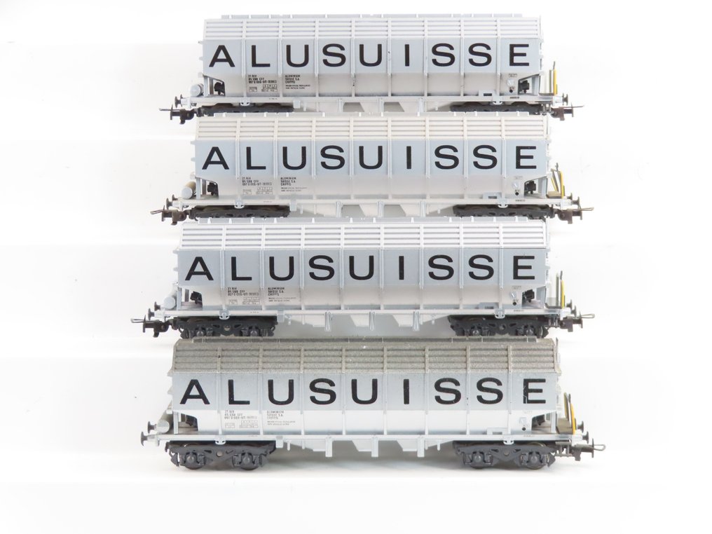 Liliput H0 - 243 50 - Modellbahn-Güterwagen (4) - 4x 4-achsiger ...