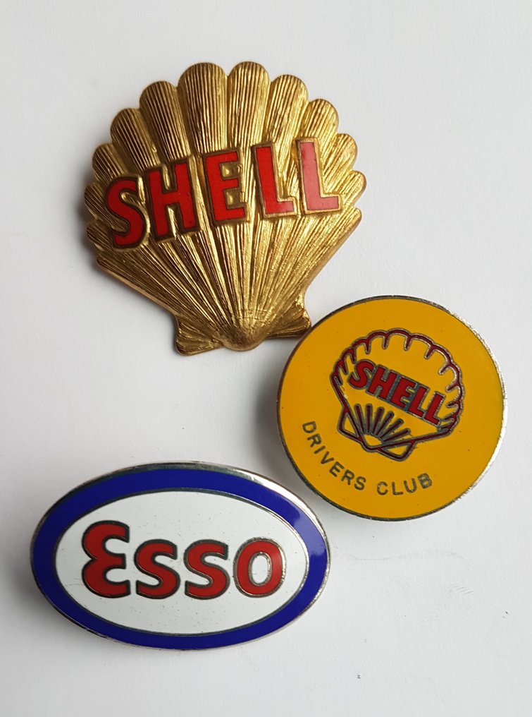 Insigne 3 Oil Cap badges - Frankrijk - Eind 20e eeuw - Catawiki