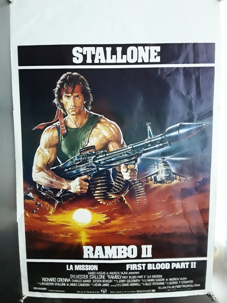 Sylvester Stallone - Rambo 2 Belgian Poster +Rambo 3 German Poster ...