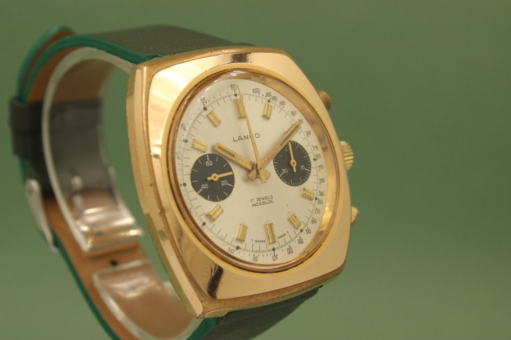 Lanco - Oversize Panda Chronograph Valjoux cal. 7733 ''NO RESERVE PRICE ...