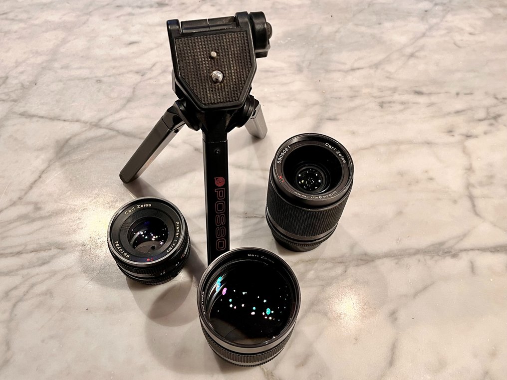 Carl Zeiss Planar 1,7/50mm + Planar 1,4/85mm + Distagon 2/28mm + bonus ...