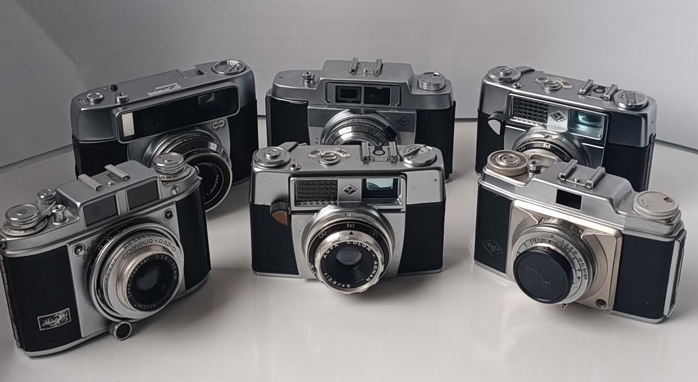 Agfa, ADOX, Hapo 24 Prontor-S mit Agfa Apotar 1:3,5/45 - Agfa Optima 1a ...