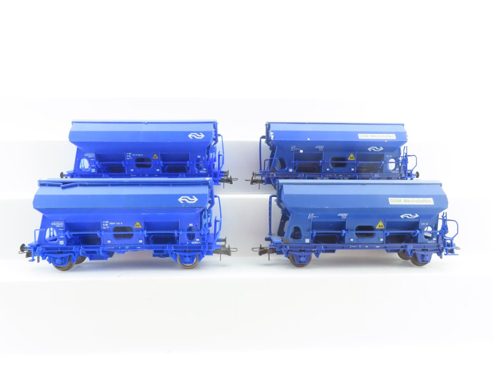 Roco H0 - 46419/46426 - Modeltrein goederenwagon (4) - 2-assige onder ...