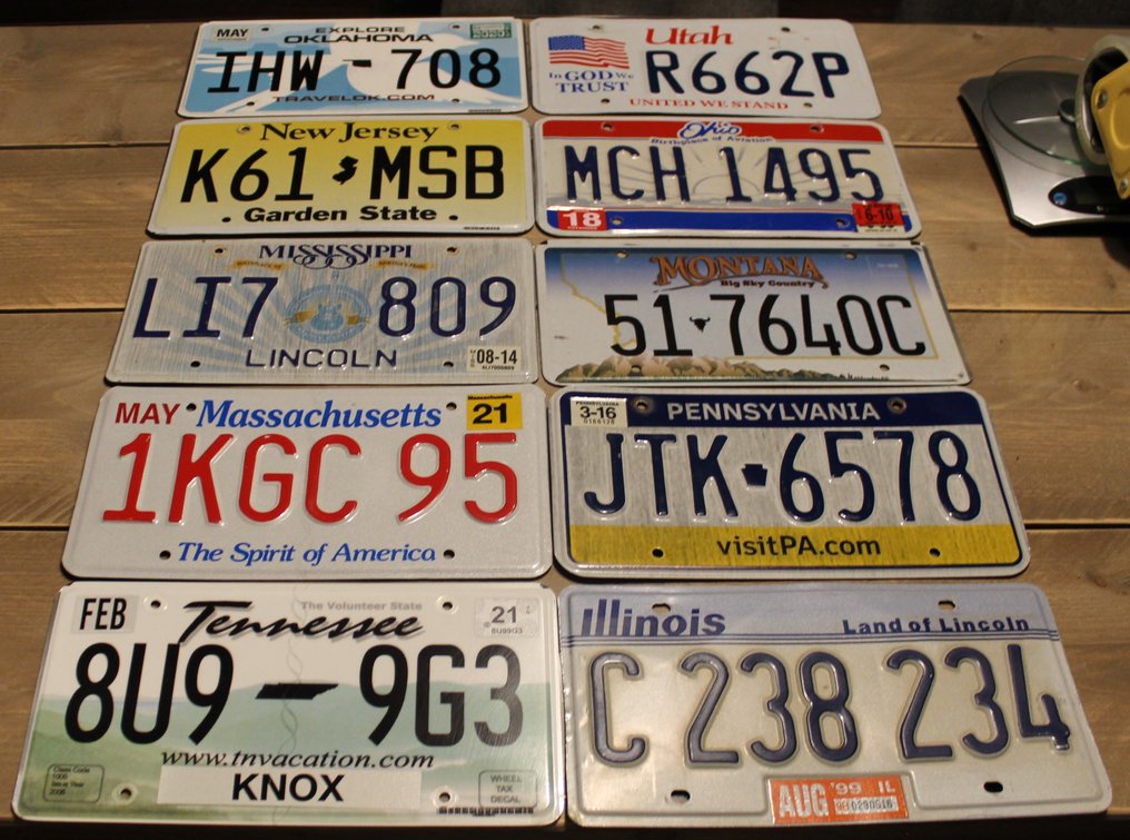 Number plate (10) - License plates - Mooie set originele nummerplaten ...