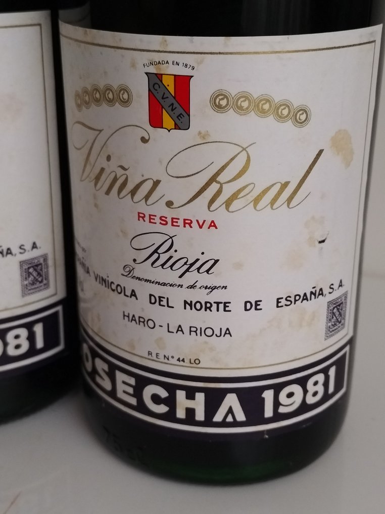 1981 C.V.N.E. Viña Real - Rioja Reserva - 2 Bouteilles (0,75 L) - Catawiki