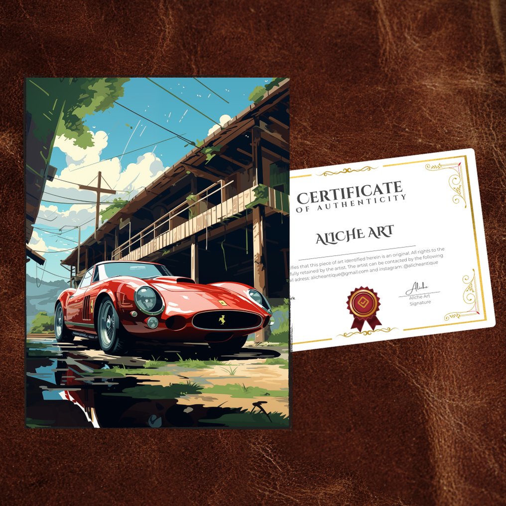 Artwork - Ferrari - Ferrari 250 GTO - Unique Car Poster - Limited ...