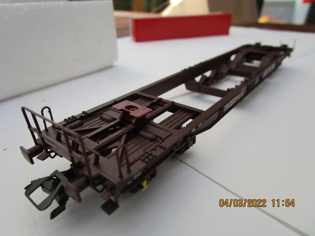 Märklin H0 - 47445 - Model treinwagon (1) - Draagwagen met 40 Ft ...