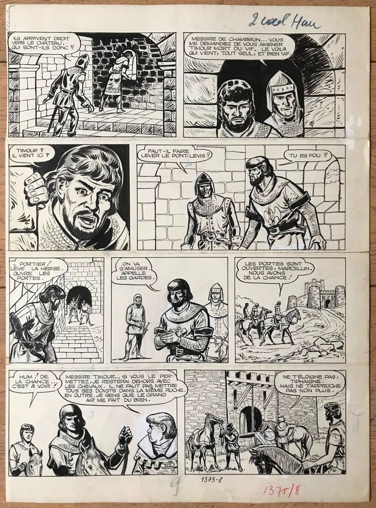 Sirius - 1 Original page - Les Timour T19 - Le Fils du Croisé - 1966 - Catawiki