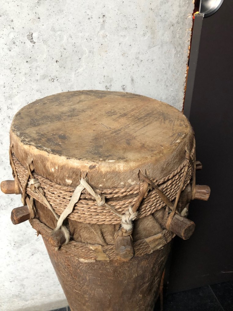 Tam tam - Wood, leather and fibres - Tamtam - Mongo - DR - Catawiki