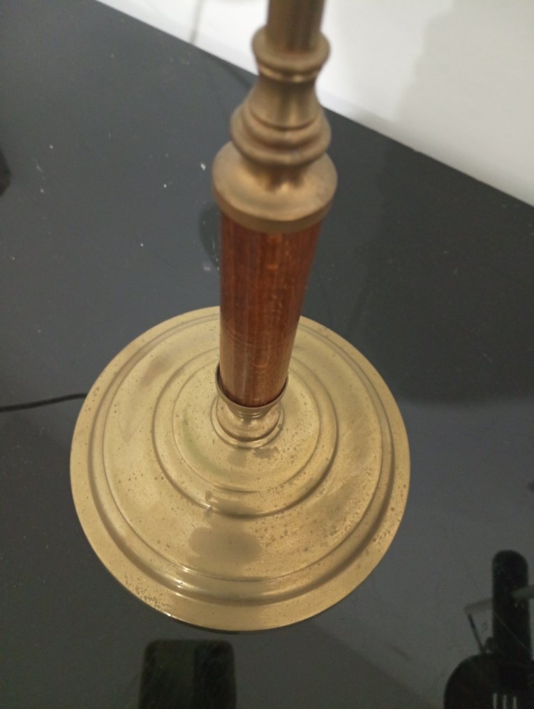 Table/Desk Lamp - Ministerial style - Brass - Frosted glass - Catawiki