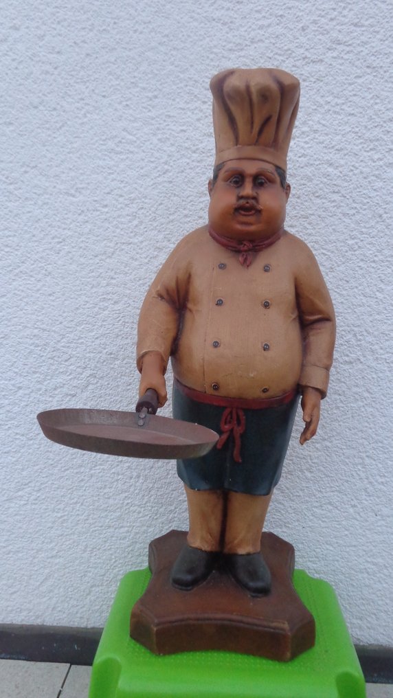 Chef Figure with Pan Statue Sculpture Figure Sculptures (1) - Catawiki