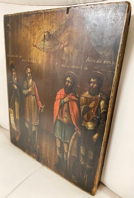 Ikone, Vier Heilige - Holz - 19. Jahrhundert - Catawiki