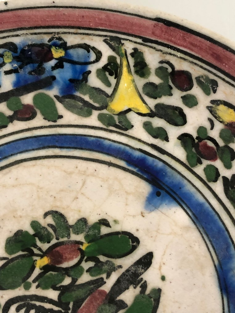 Antique Persian Qajar Pottery. Plate - Ceramic - Iran - - Catawiki