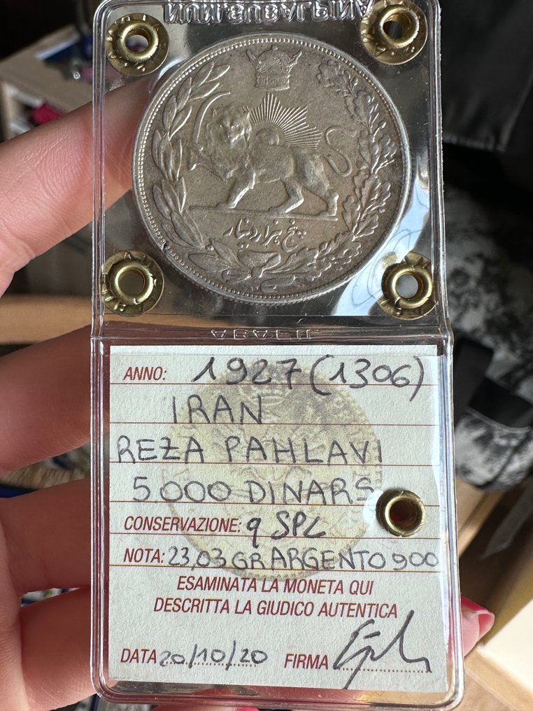 Iran. Reza Pahlavi. 5000 Dinara 1927 ( 1306 ) - Catawiki