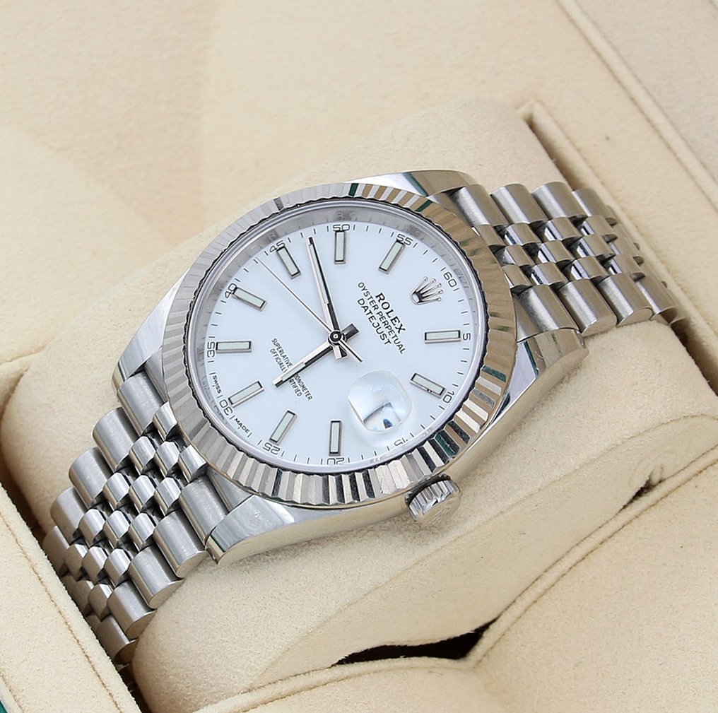 Rolex - Oyster Perpetual Datejust 41 'White Dial' - Ref. 126334 - Men ...