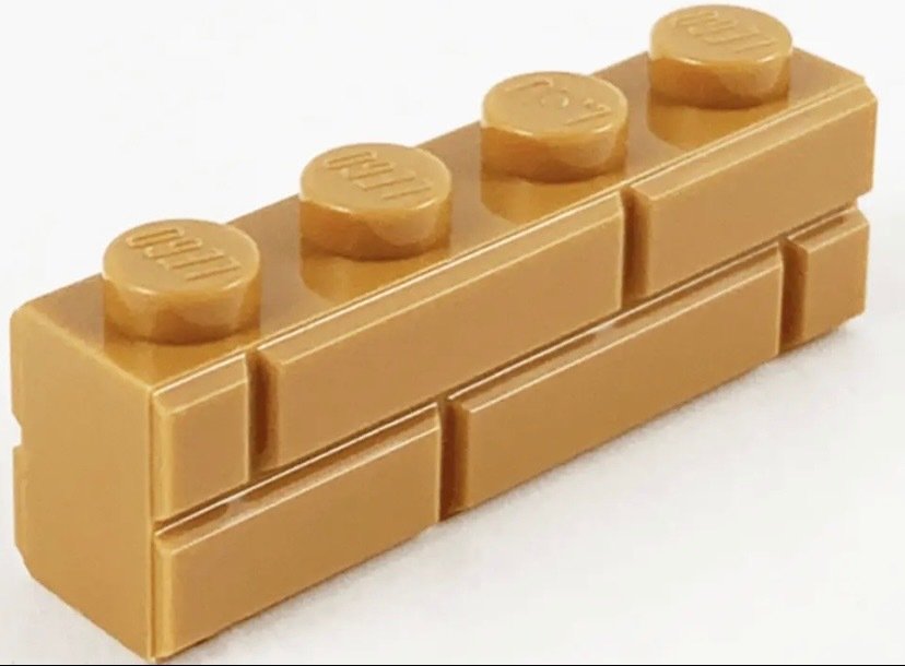 LEGO - Brick 1x4 masonry nougat - Brick wall bricks Lego - Catawiki