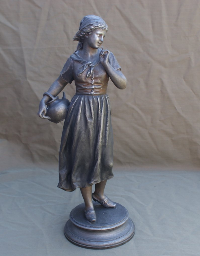 Ernest Rancoulet (1870-1915) - Sculpture, water carrier - - Catawiki