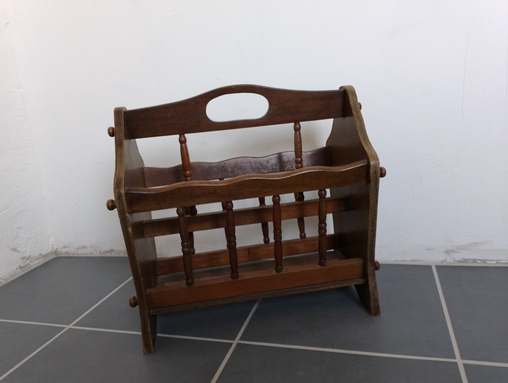 Vintage magazine holder - Wood - Catawiki