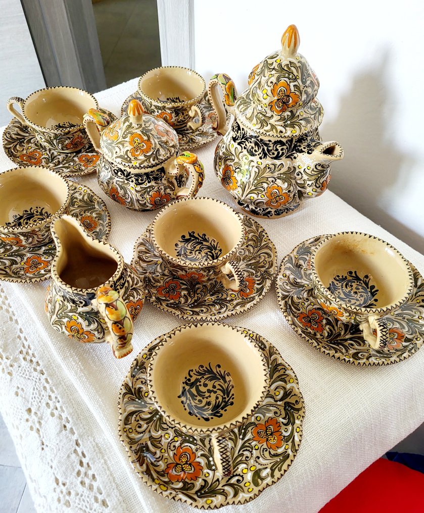 Molaroni Pesaro - Tea service (15) - Ceramic - Catawiki