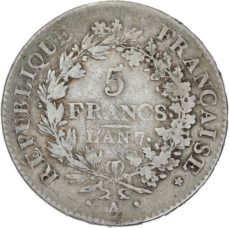 France. Directoire (1795-1799). 5 Francs An 7-A Union et - Catawiki
