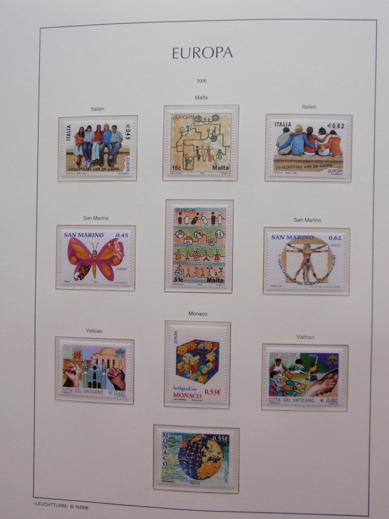Europa CEPT - Complete collection Europa/CEPT 2006 PF on new Leuchtturm ...