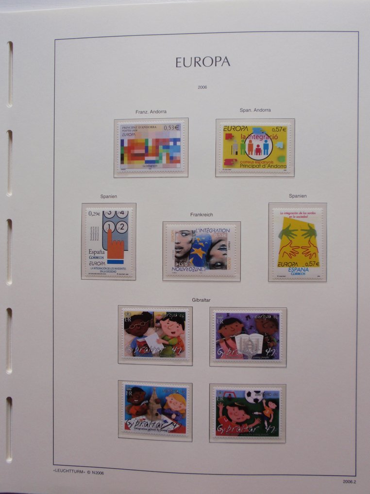 Europa CEPT - Complete collection Europa/CEPT 2006 PF on new Leuchtturm ...