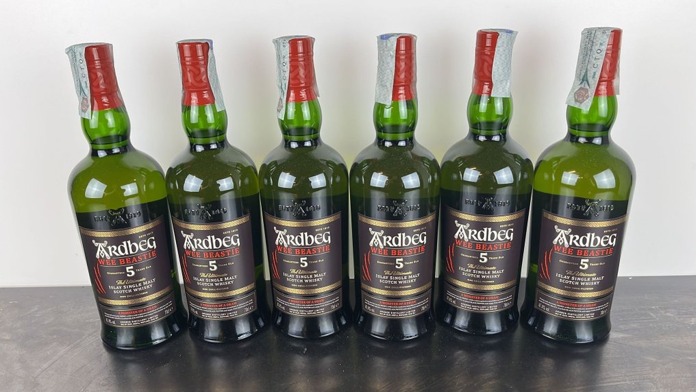 Ardbeg 5 years old - Wee Beastie - Original bottling - 70cl - 6 bottles ...