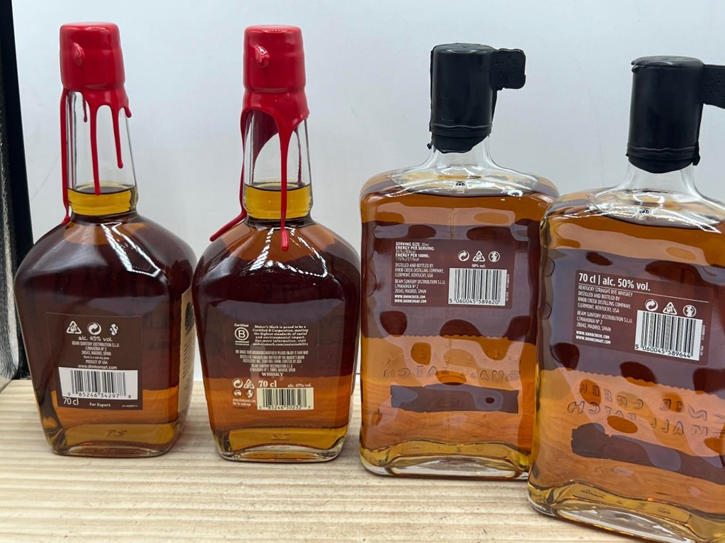 Maker's Mark + Maker's Mark Bill's Receipe no. 46 + Knob Creek 9yo ...