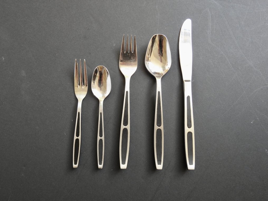 AMC - Cutlery set (46) - Classic - steel (stainless steel) and acrylic ...