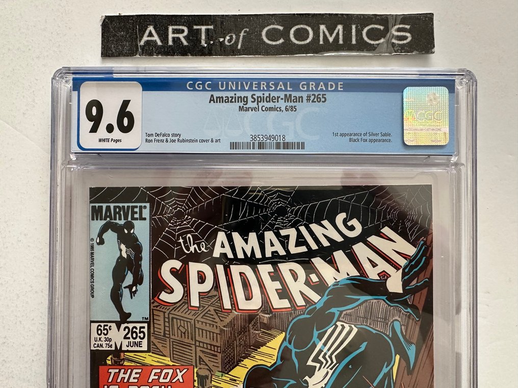 The Amazing Spider-Man #265 - 1st Appearance Of Silver Sable - Black Fox Appearance - CGC Graded ...