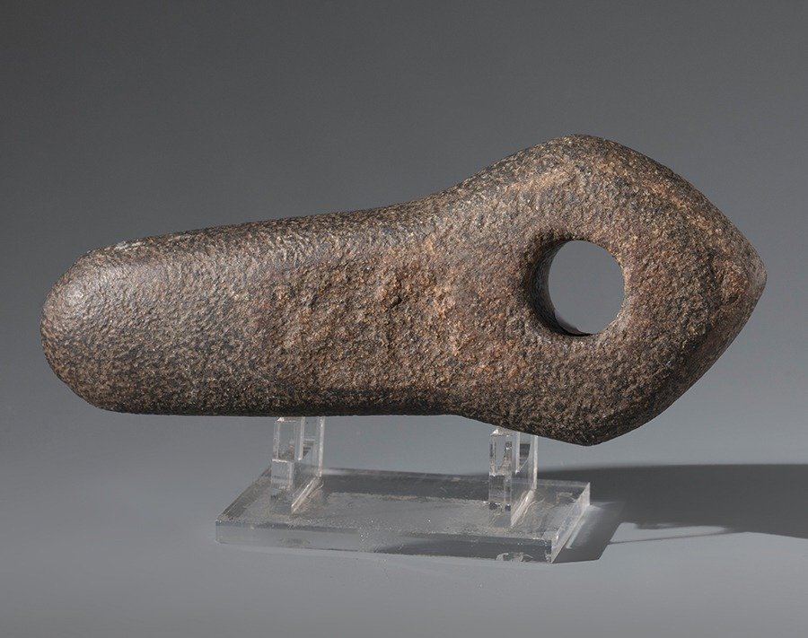 European Neolithic Stone Nordic Battle-axe. 2500-1700 BC. 15 cm L ...