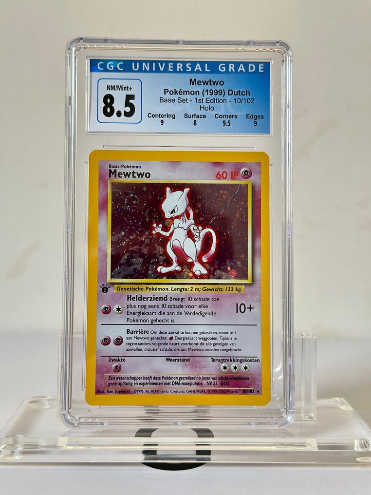 Wizards of The Coast - Graded Card Mewtwo 1st edition base - Catawiki