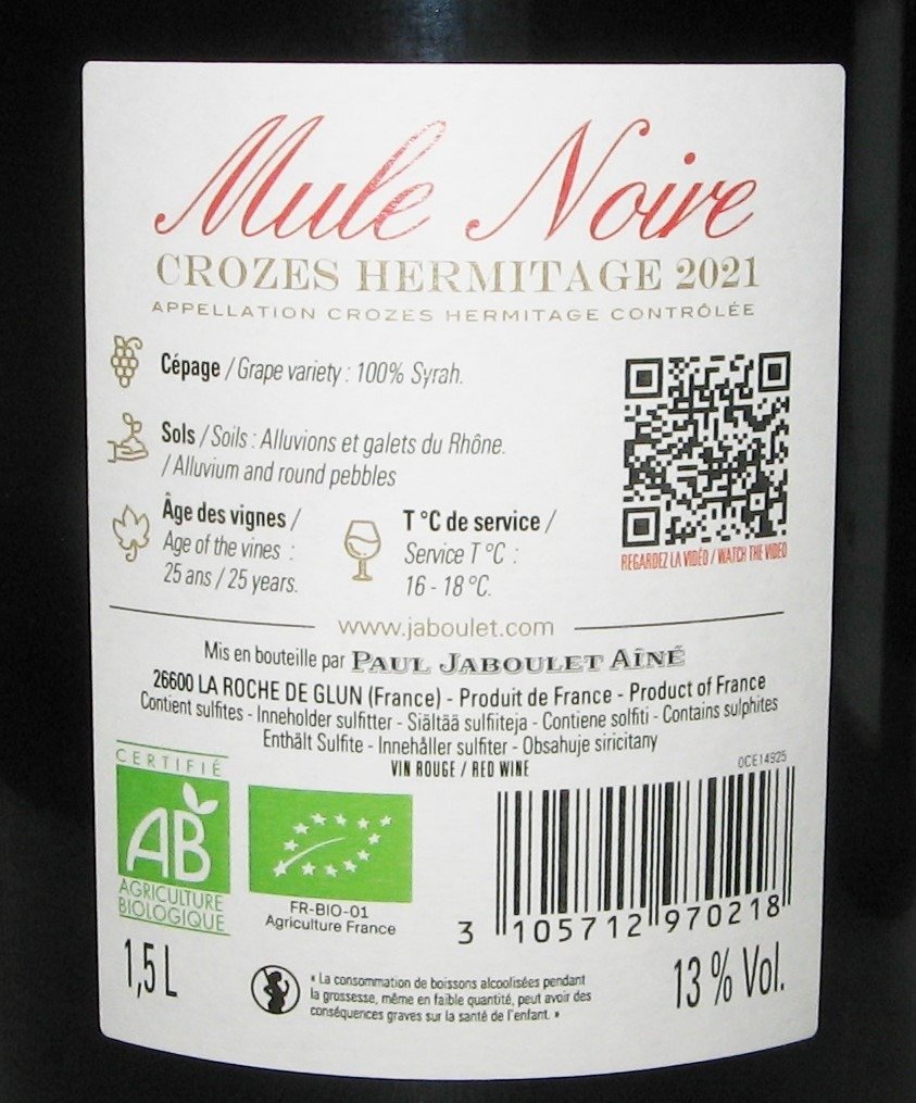 2021 Crozes-Hermitage "Mule Noire" - Paul Jaboulet Ainé - Ródano - 2 Magnums (1,5 l) - Catawiki