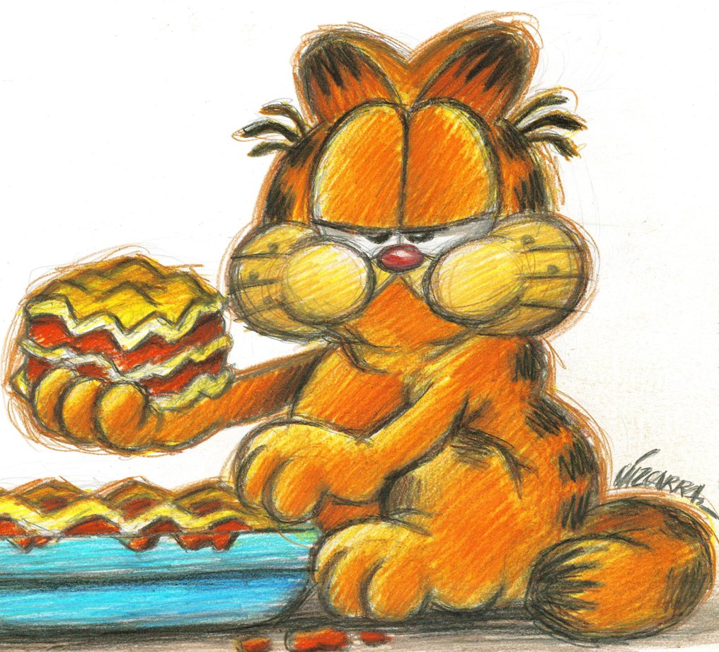 Garfield Eating Cake