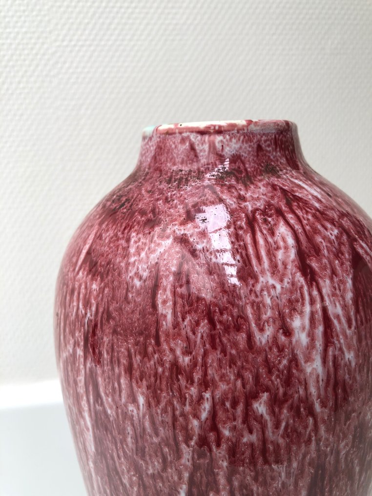 Boch Frères - Vase - streaked burgundy / F683 - Ceramic - Catawiki
