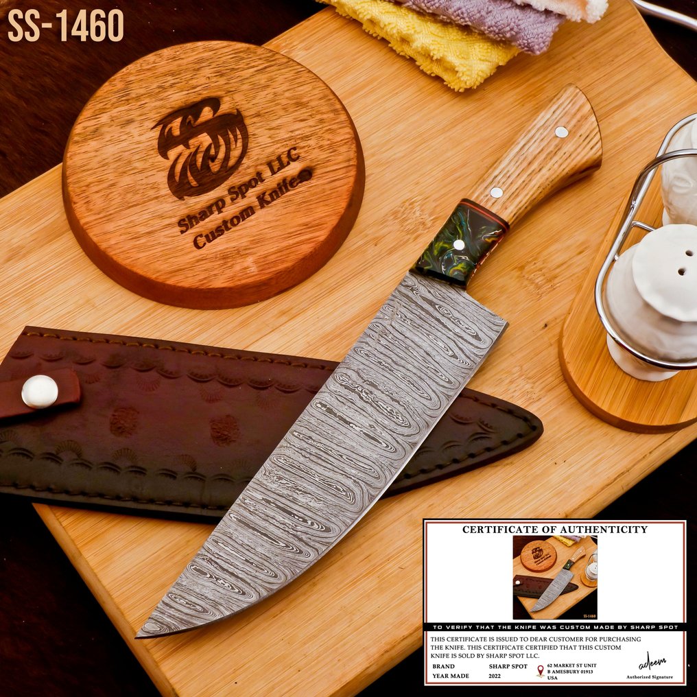 Sharp Spot - Custom Full tang Kitchen Knife, Razor Sharp - - Catawiki