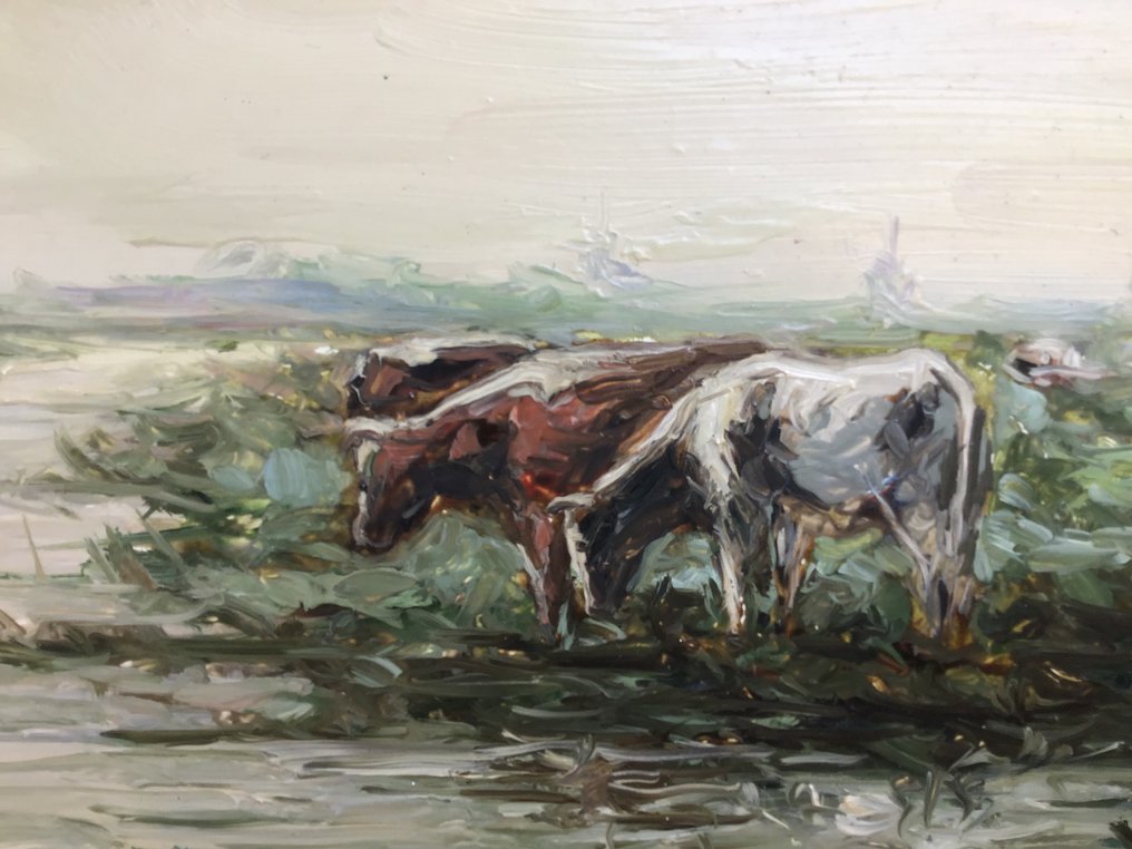 Theo van der Poel (1951) - Grazende koeien. - Catawiki