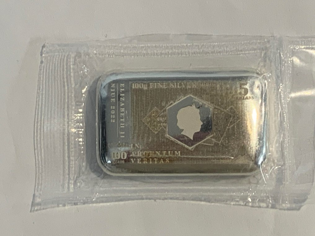 Niue. 2022 100g $5 Niue Silver Note 999 Silver Coin-Bar - Catawiki