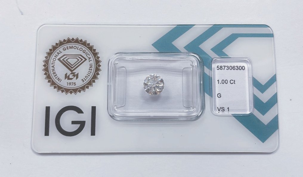 1 pcs Diamond - 1.00 ct - Brilliant - G - VS1 - Catawiki
