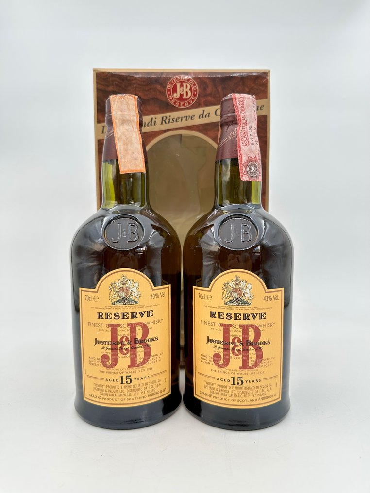 J&B 15 years old - Reserve - b. 1990s - 70cl - 2 bottles - Catawiki
