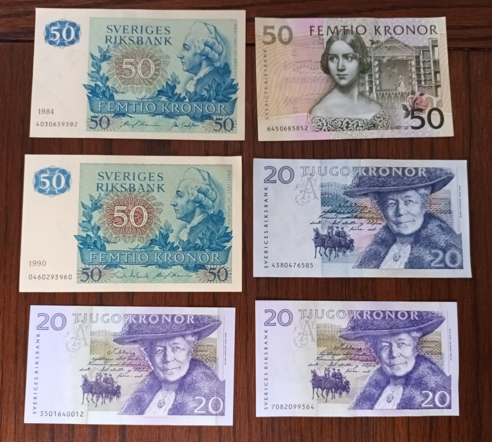Sweden. - 83 banknotes - 1005 Kronor - various dates - Catawiki